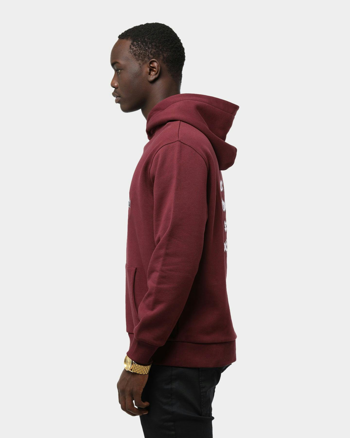Only The Blind Floral Hoodie Burgundy | Culture Kings
