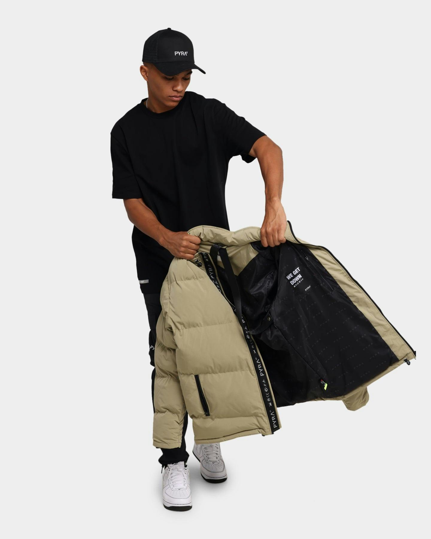 PYRA Padded Puffa Jacket Olive | Culture Kings