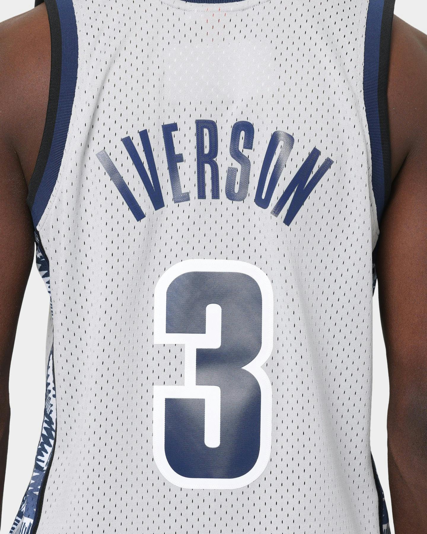 Mitchell & Ness Allen Iverson Georgetown Hoyas '95-'96 Away Jersey Chr ...