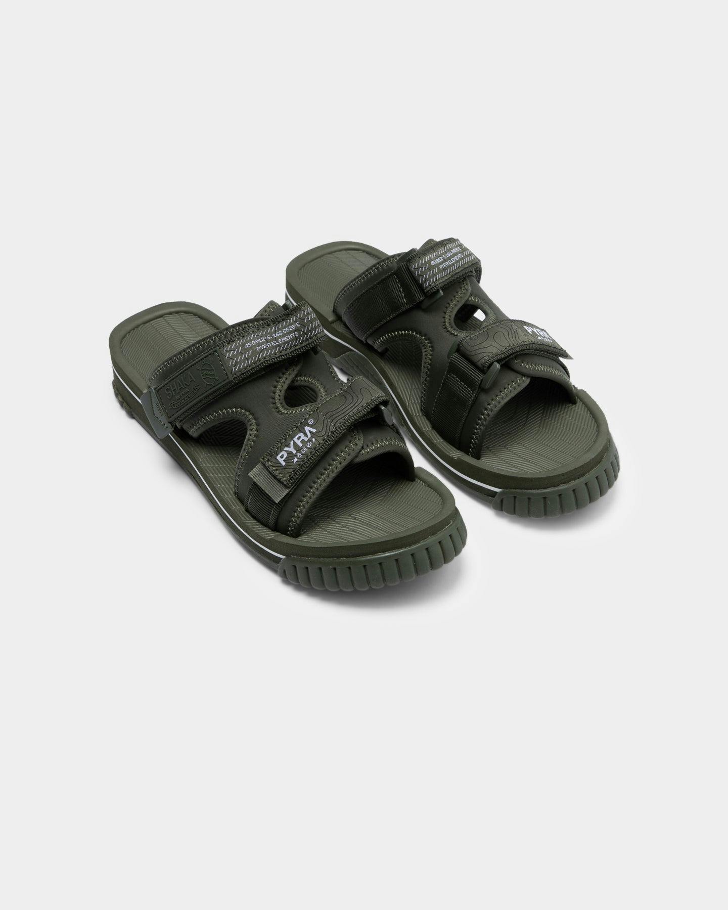 PYRA Men's PYRA® x Shaka Chill Out Sandal Olive Green | Culture Kings